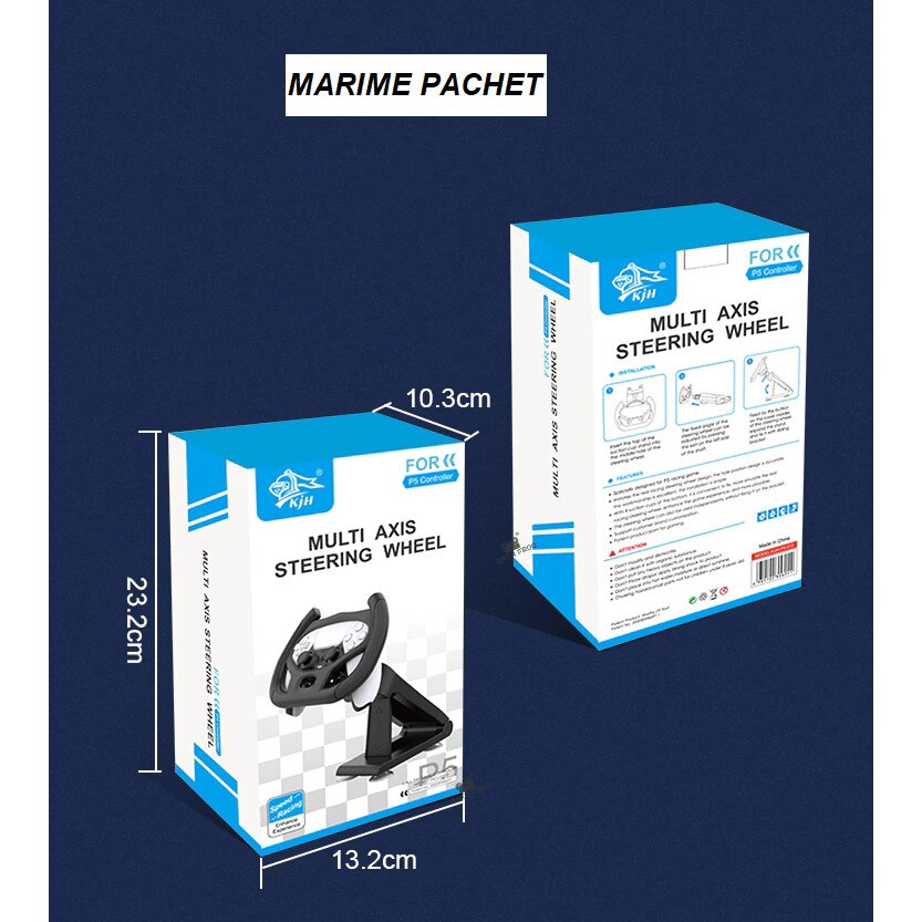 Volan Multi-Axis cu Stand Inclus pentru Controller PS5, Simulare Condus ...