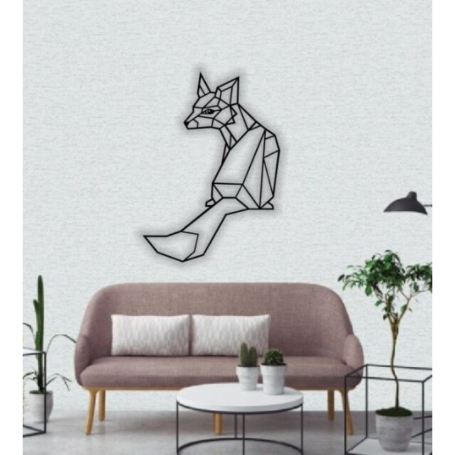 Decor Geometric perete Vulpe HHH336 din lemn 21x29 cm - eMAG.ro