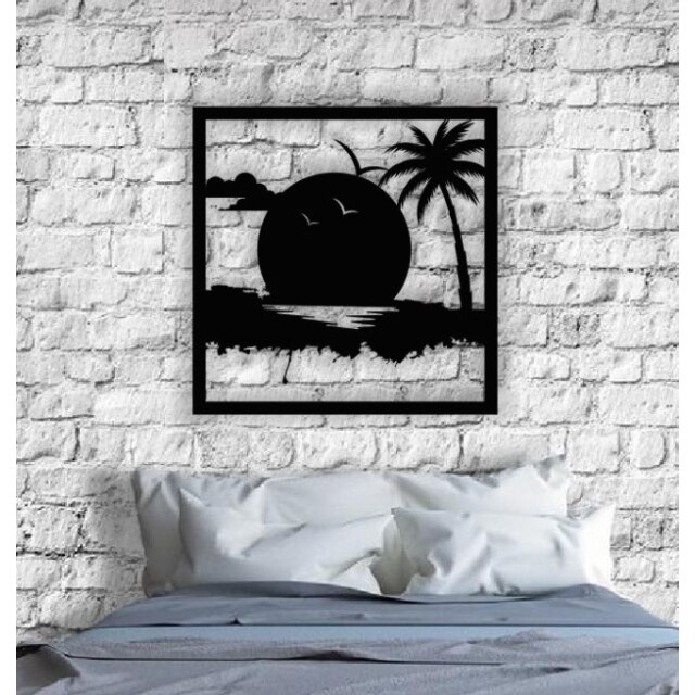 Decor perete Priveliste Mare HHH384 din lemn 29x29 cm - eMAG.ro