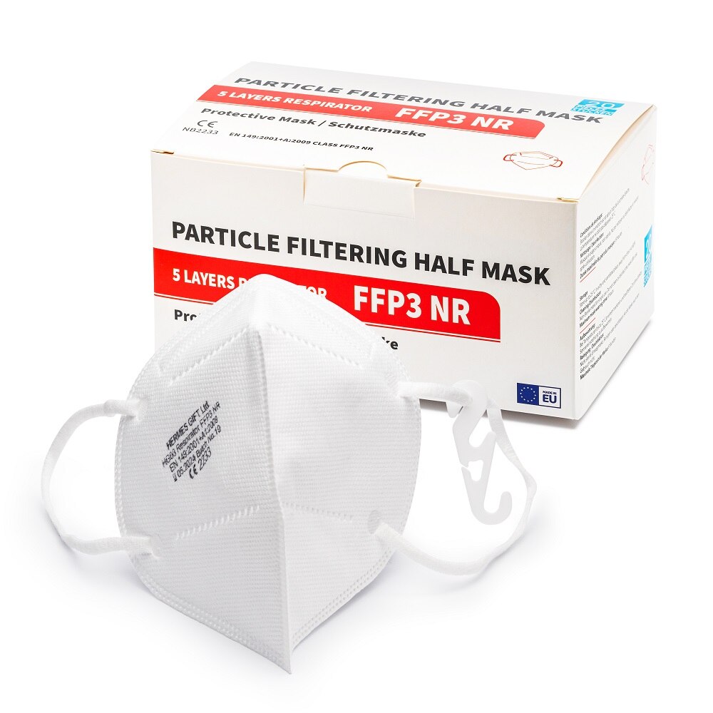 Set 10 Masti de protectie respiratorie ,Hermes Gift, FFP3, 5 straturi ...
