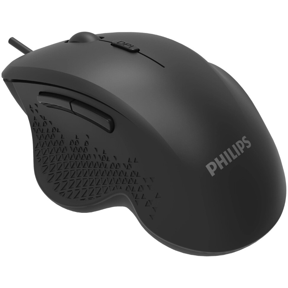 Мишка Philips, Ергономичен дизайн, 3200DPI, Черен - eMAG.bg