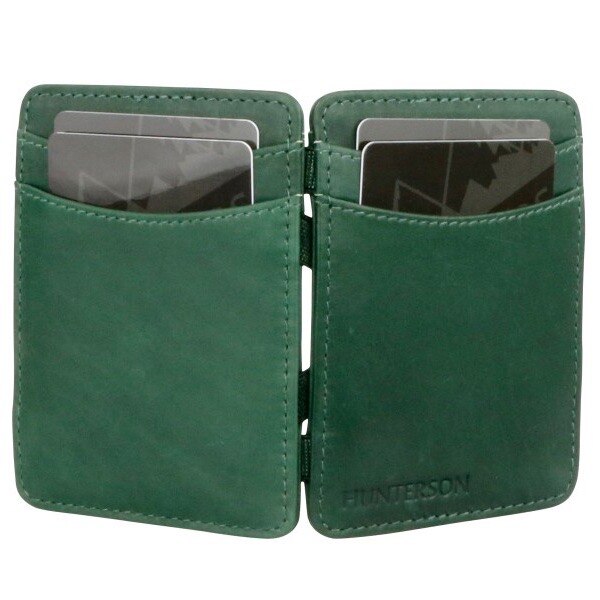 Portofel Magic Wallet Hunterson, unisex, piele naturala, protectie furt ...