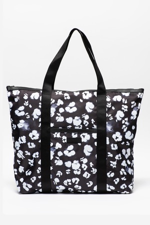 Ted Baker, Geanta tote cu model abstract Shirla, Negru/Alb - eMAG.ro
