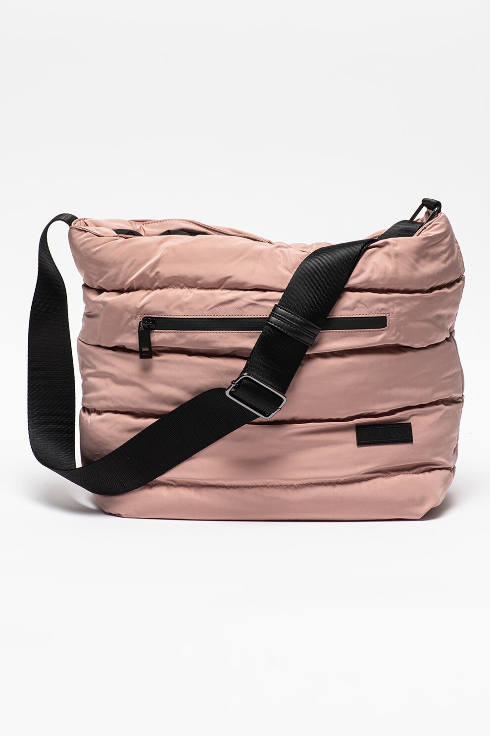 Ted Baker, Geanta hobo cu aspect matlasat Quinio, Roz prafuit - eMAG.ro