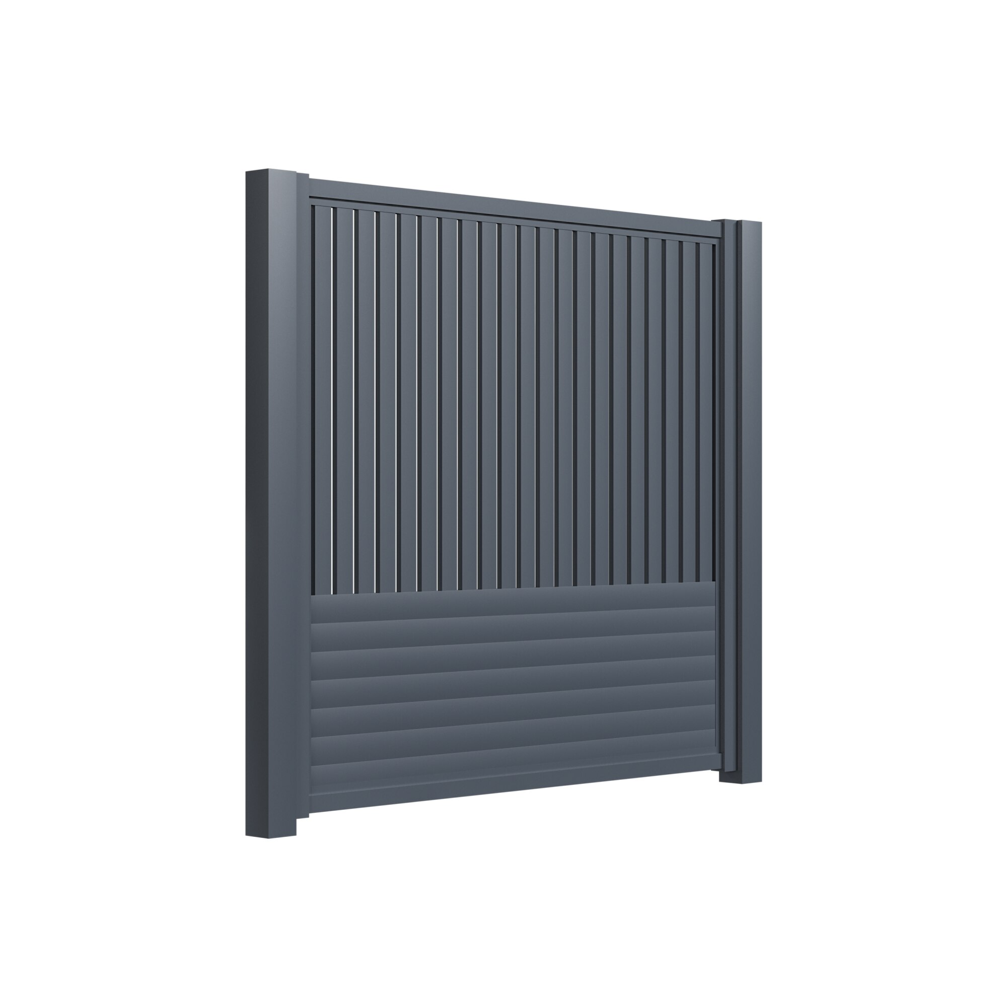 Set poarta auto si pietonala, Todome, aluminiu 104, negru, 450 x 180 cm ...