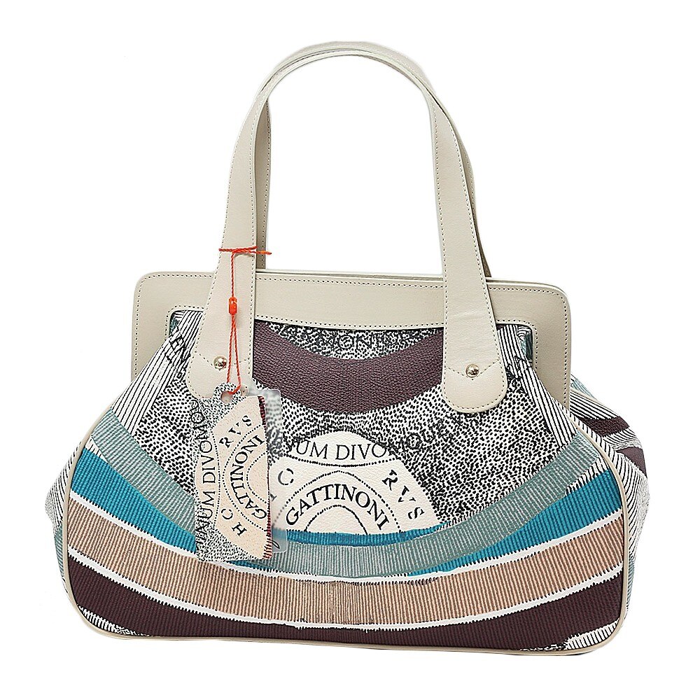 Geanta dama Gattinoni, canvas, crem - eMAG.ro