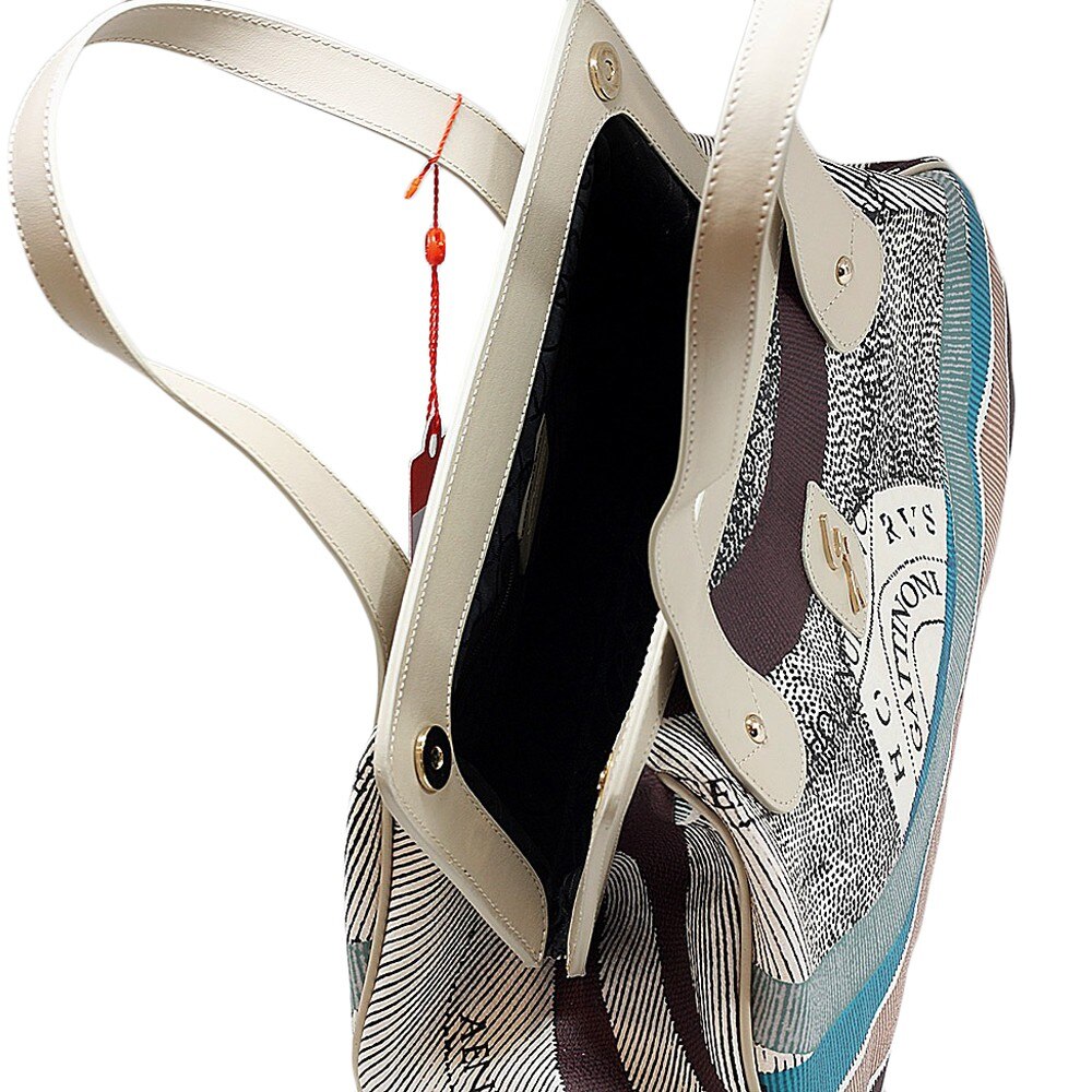 Geanta dama Gattinoni, canvas, crem - eMAG.ro