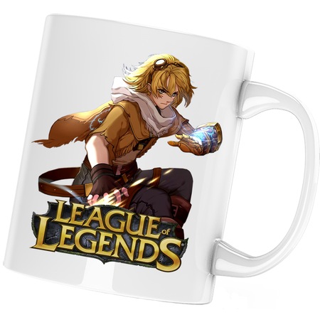 Чаша Ezreal League of Legends Fan Art LoL Rebel, Бял, 330 мл - eMAG.bg