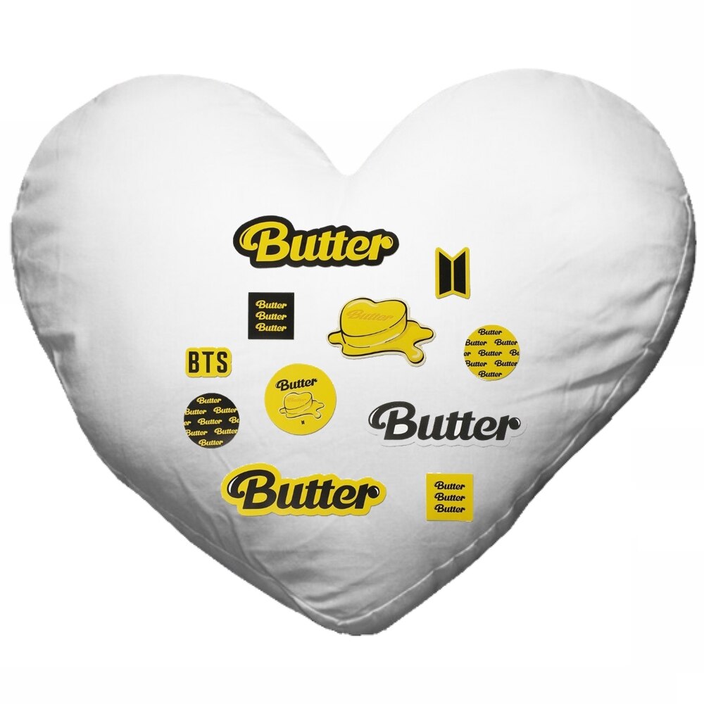 Perna personalizata bts butter kpop, model inima, 39x30 cm - eMAG.ro