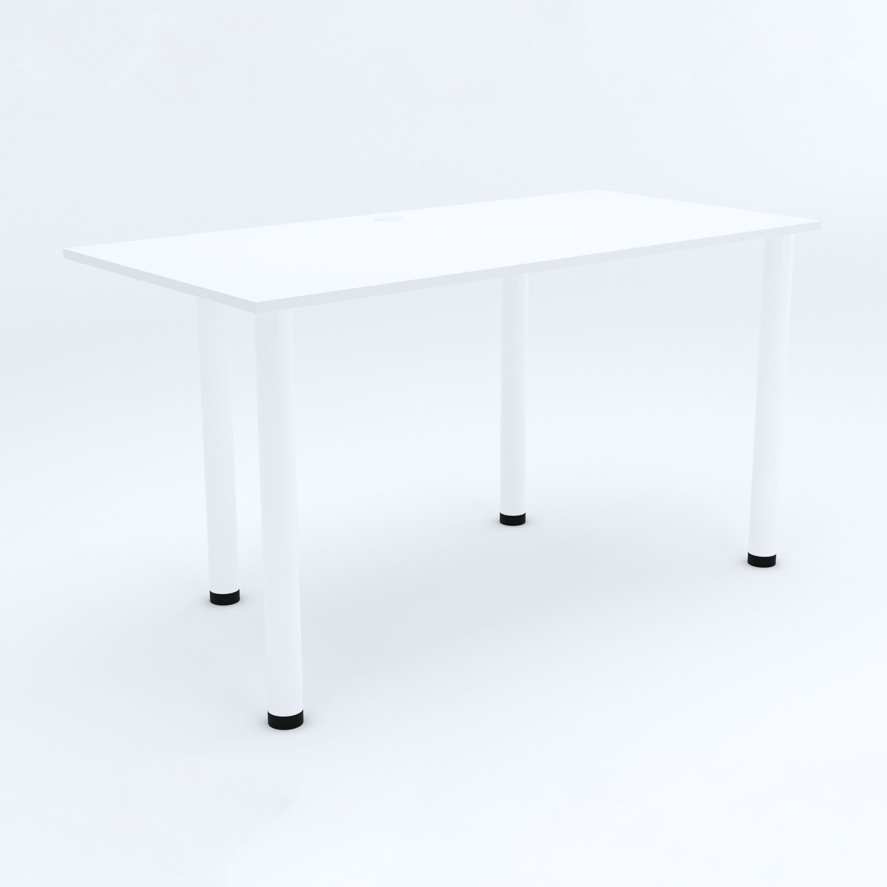 Birou PC, Metal/PAL, 120 cm x 60 cm, Alb - eMAG.ro