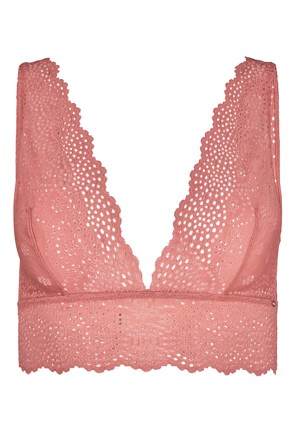 Skiny, Sutien triunghiular de dantela, Roz somon, 36 - eMAG.ro