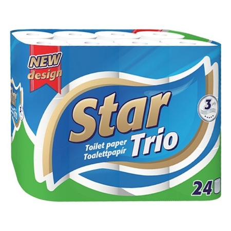 Toalettpapír STAR Trio 3 rétegű 24 tekercs - eMAG.hu