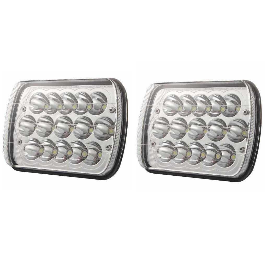 Set Faruri led, 5x7 inch, 130w, Universale, 12-24v - eMAG.ro