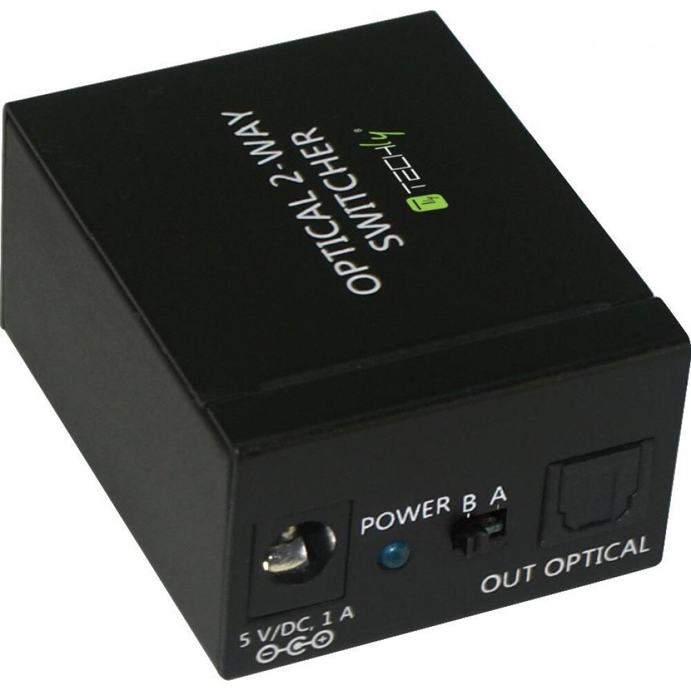 Switch audio TOSLINK activ, 2 porturi, 2 intrari - 1 iesire, Negru ...