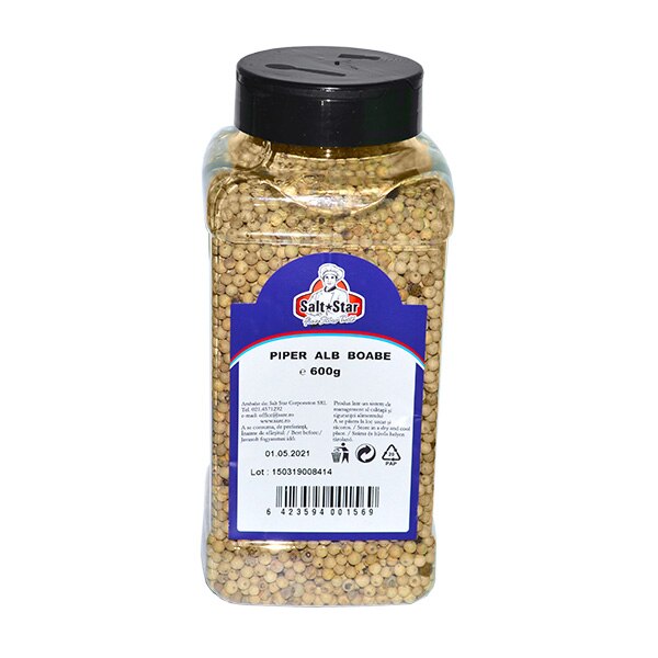 Piper alb boabe, Salt Star Corporation, borcan 600g - eMAG.ro