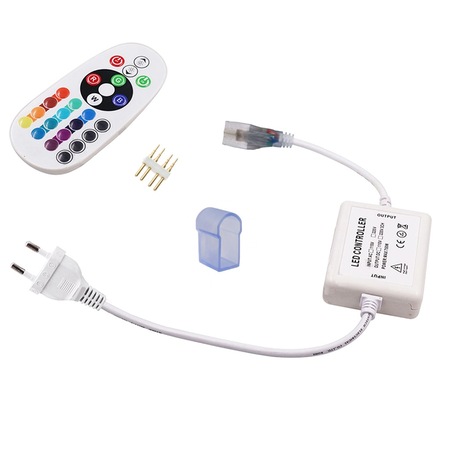 Telecomanda si Cablu alimentare pentru Furtun Luminos Neon Flex RGB ...