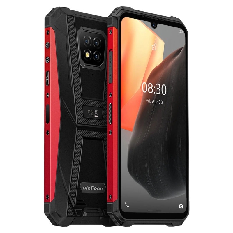 Ulefone Armor 8 Pro mobiltelefon piros, 4G, 6,1" vízcsepp, 8GB RAM, 128GB ROM, Android 11, Helio ...