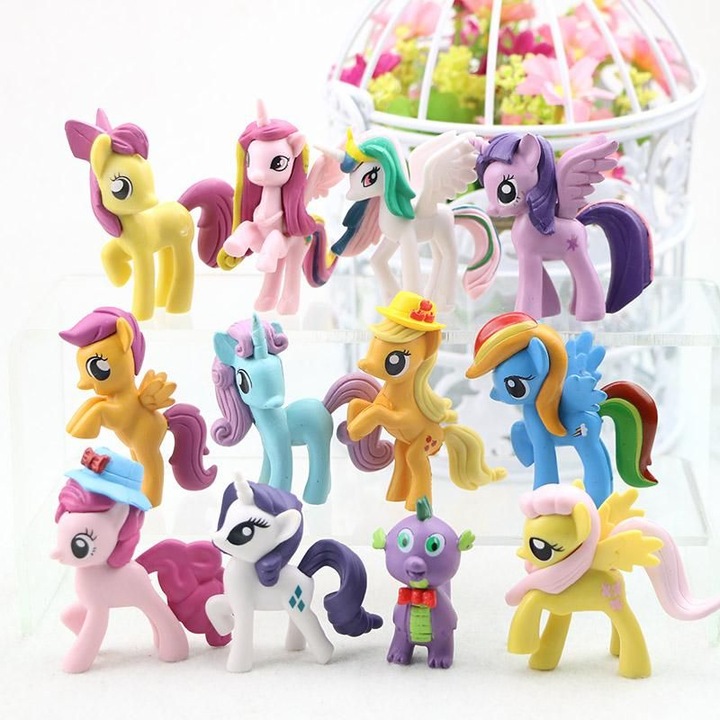 Set 12 figurine ponei, 40 cm, multicolor, 3 ani+ - eMAG.ro
