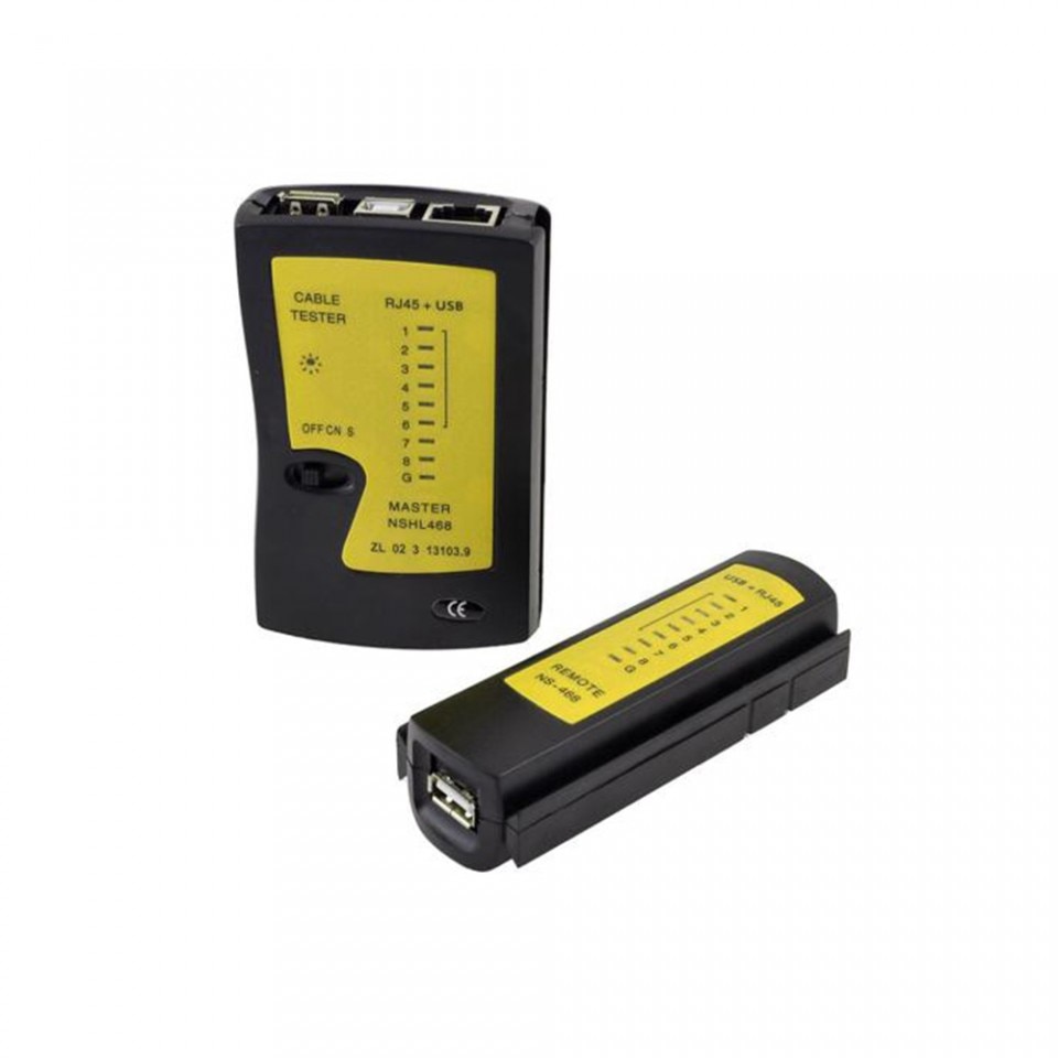 Tester UTP pentru cablul de retea de internet, RJ45, RJ11, USB A, USB B ...
