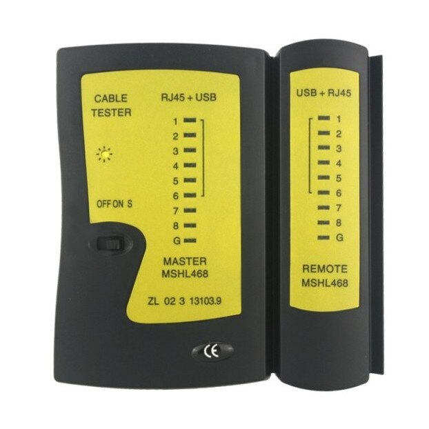 Tester UTP pentru cablul de retea de internet, RJ45, RJ11, USB A, USB B ...