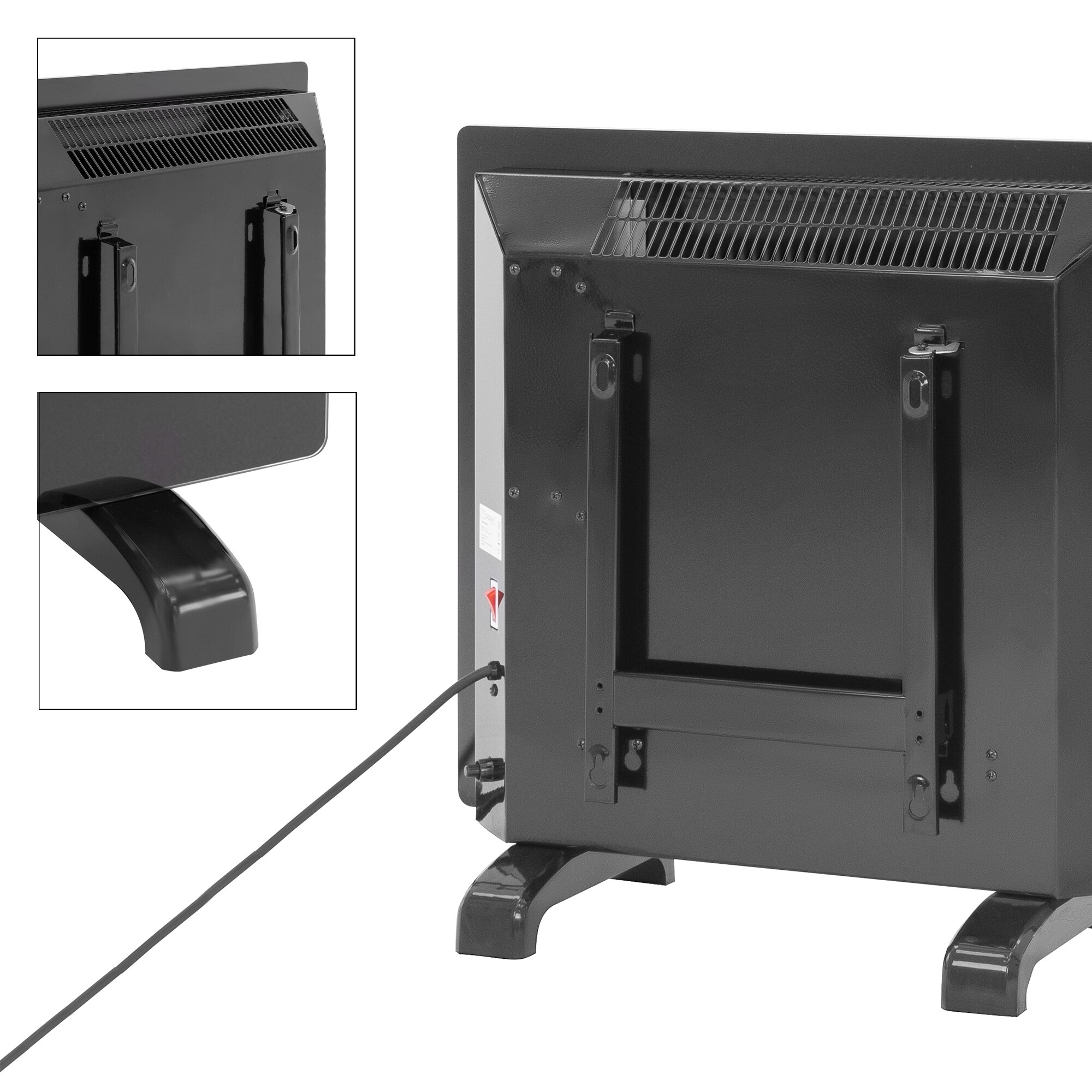 ML-Design Elektromos konvektor, 54 x 47 x 9 cm, 1000 W, 20 mm - 40 mm ...