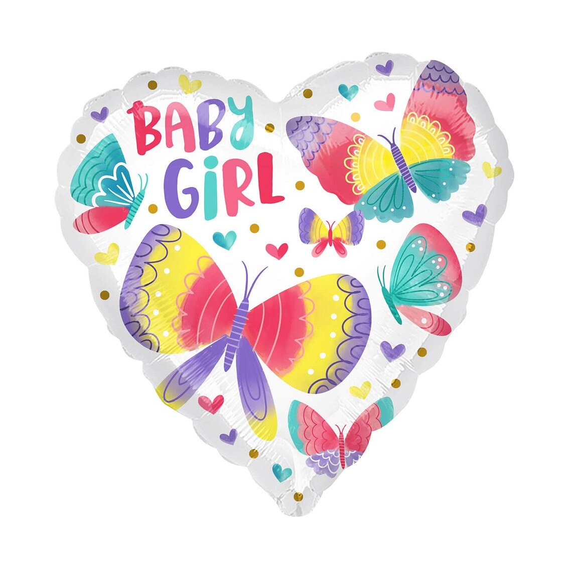 Balon Folie Inima Baby Girl, Multicolor, 45 cm - eMAG.ro