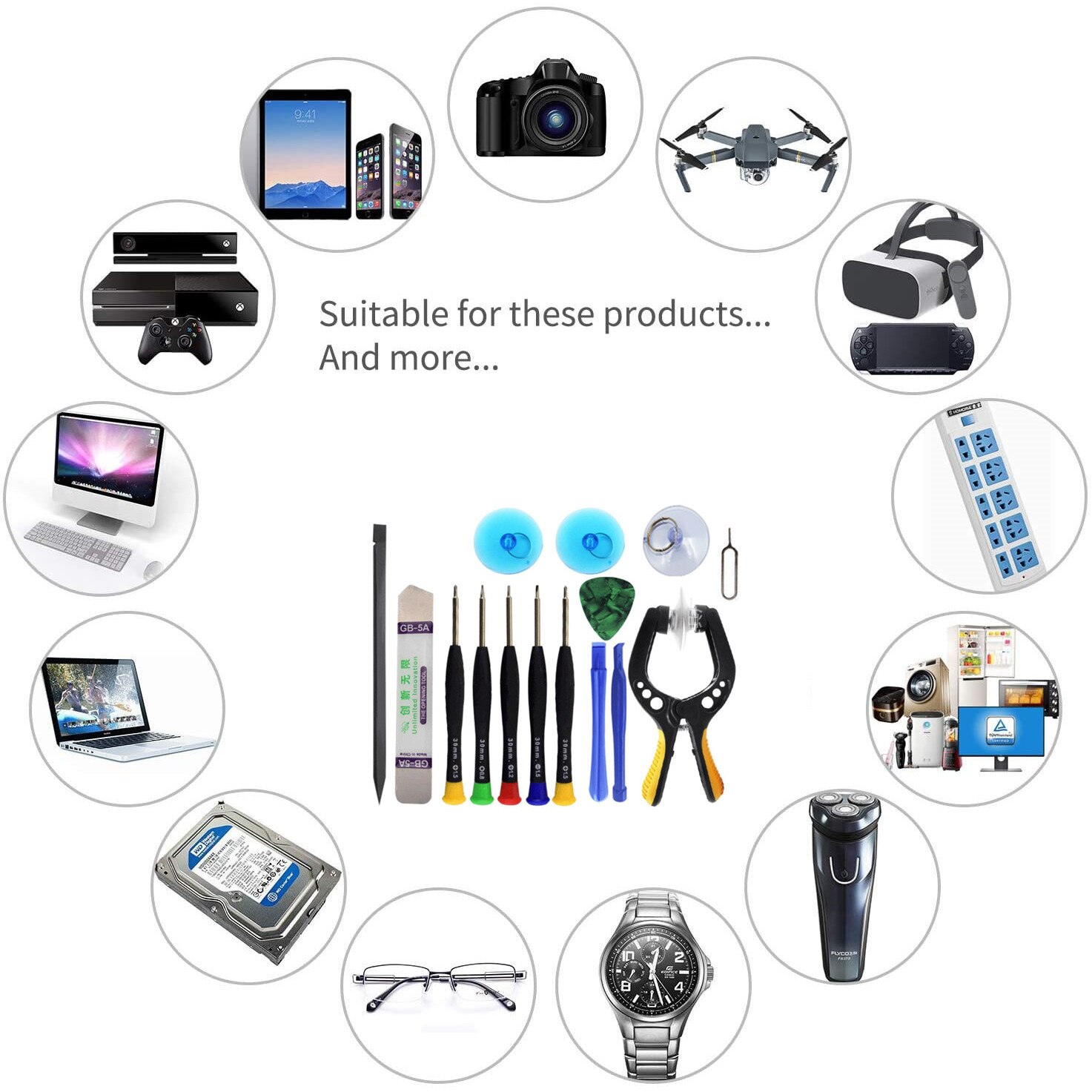 Set 15 instrumente pentru dispozitivele electronice FAC - eMAG.ro