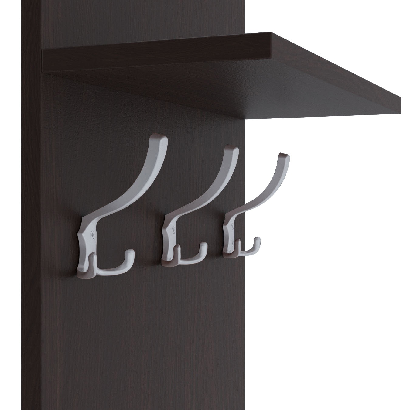 Cuier Medi Wenge, MDF, Negru/Gri, 80x50 cm - eMAG.ro