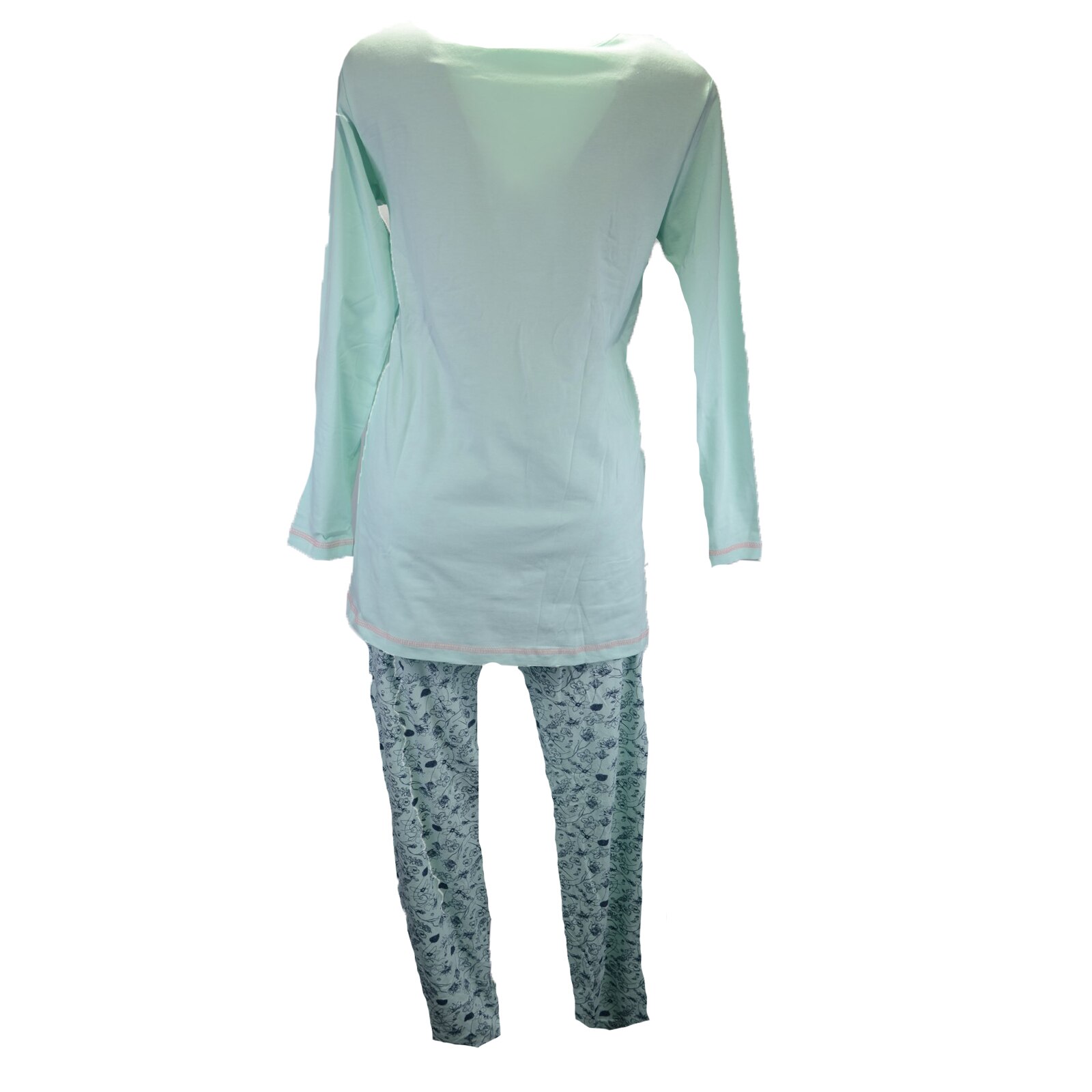Pijama cu maneca lunga pentru gravide si alaptat Nicoletta 7344-1 ...