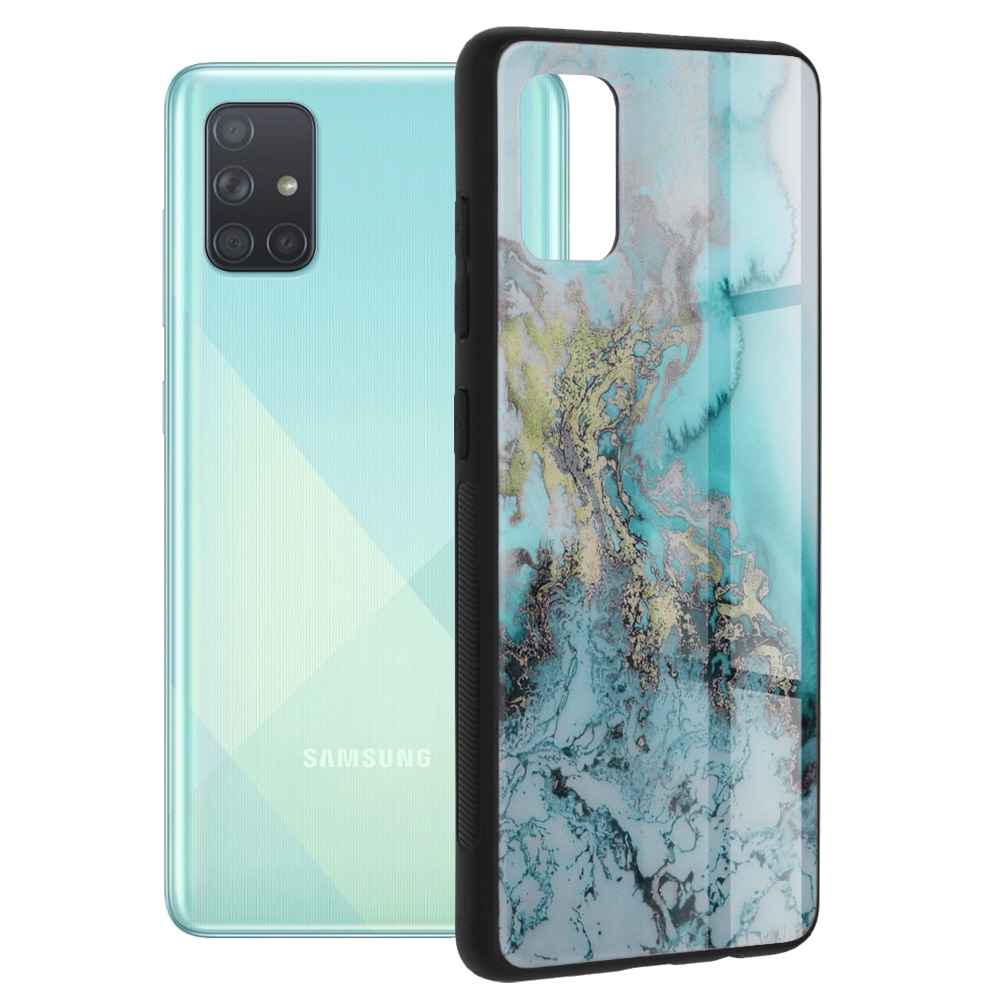 Кейс за Samsung Galaxy A71 4G, Techsuit Glaze Series, Blue Ocean - eMAG.bg