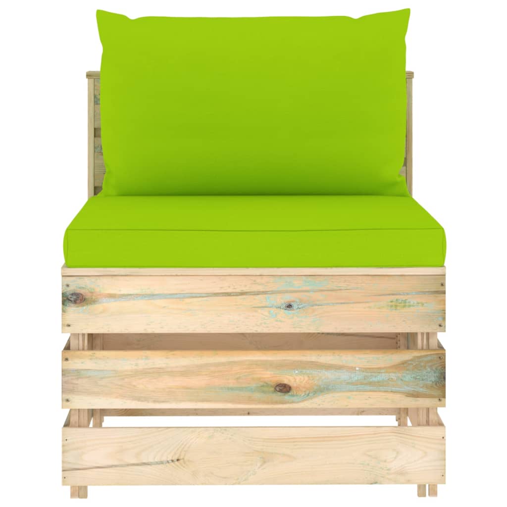 Set mobilier gradina cu perne, 6 piese, lemn verde tratat - eMAG.ro