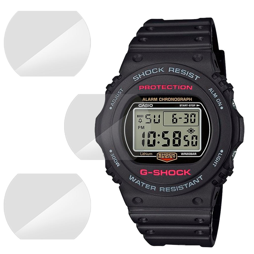 Set 3 folii SILKASE pentru Casio DW-5750E-1, silicon, regenerabil, Full ...