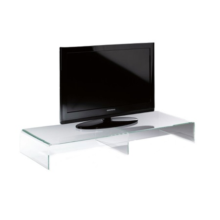 Comoda TV din sticla, 120 x 40 x 15 cm, Transparent - eMAG.ro