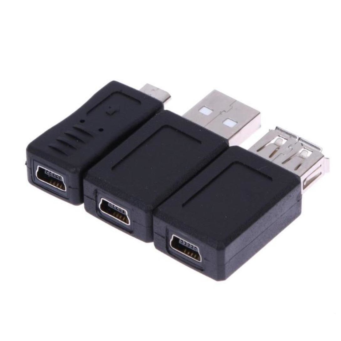 Set 10 adaptoare OTG/USB 2.0, USB / Micro USB / Mini USB mama si tata ...
