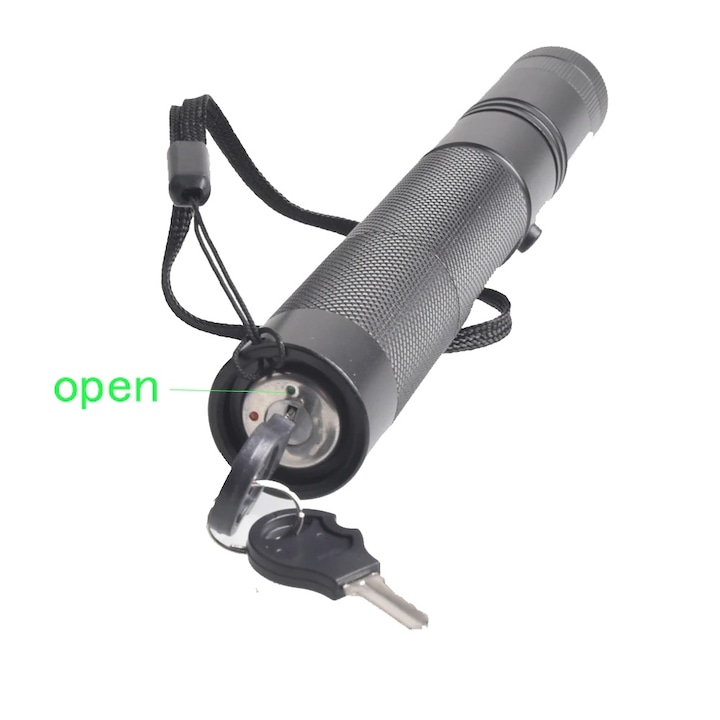 Laser pointer raza 20km cu acumulator 12000mAh, raza 20km, incarcator ...