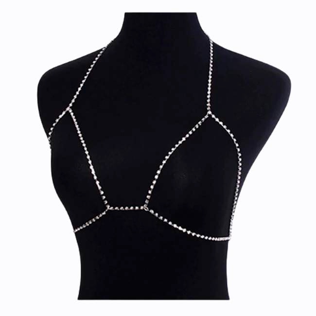Lant de corp CLASStitude, body-chain tip sutien invizibil, decorat cu ...