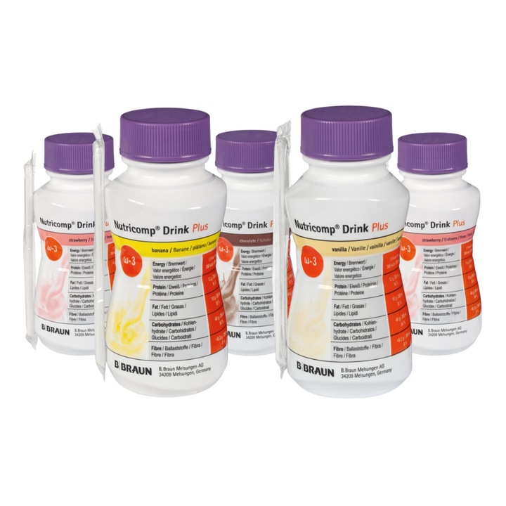 Supliment Alimentar, Nutricomp, Drink Plus, Set 24 Buc, 200ml, Mix De ...