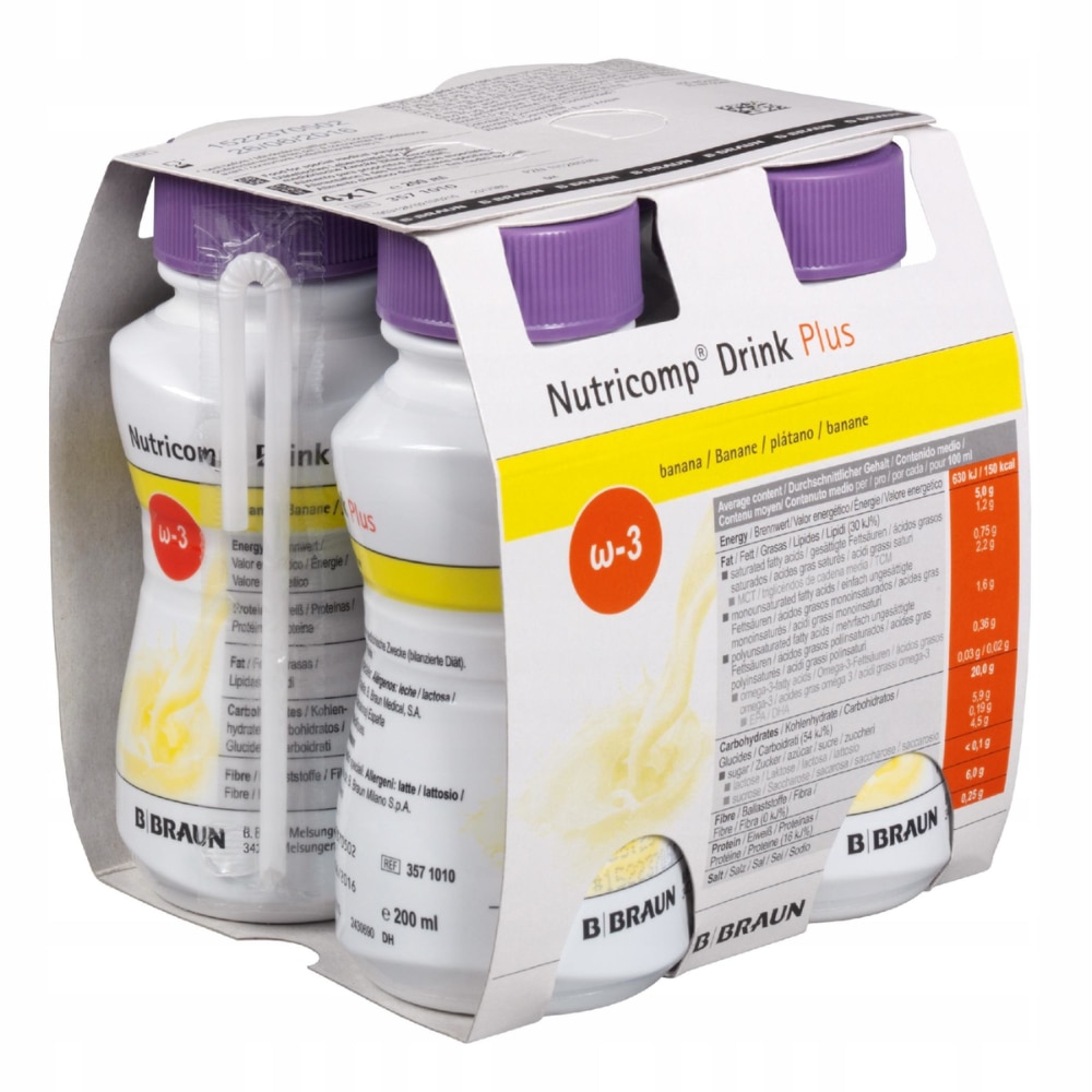 Supliment Alimentar, Nutricomp, Drink Plus, 200ml, Set 4 Buc, Aroma De ...