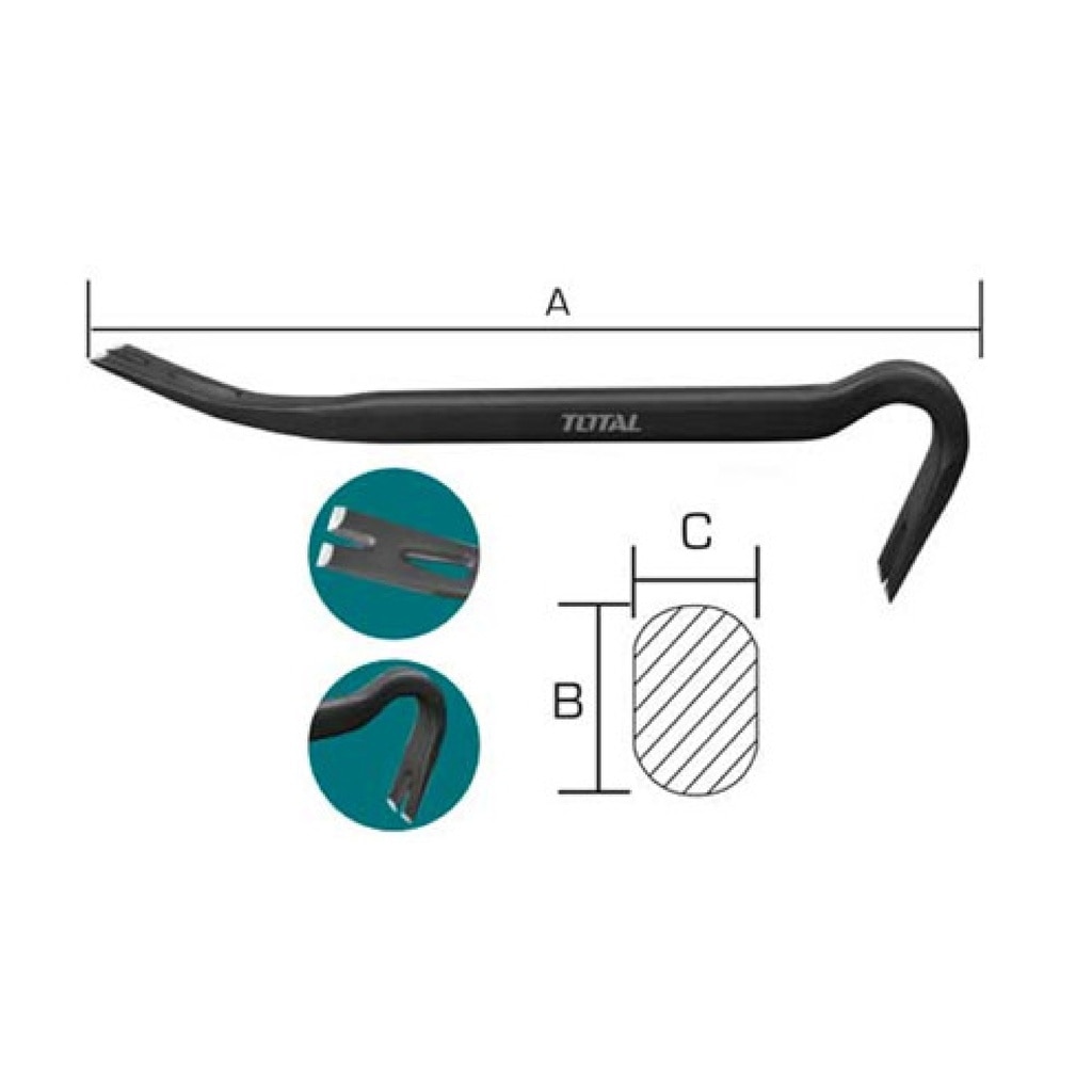 Ranga, Total Tools, Otel, 16 x 1200 mm, Negru - eMAG.ro