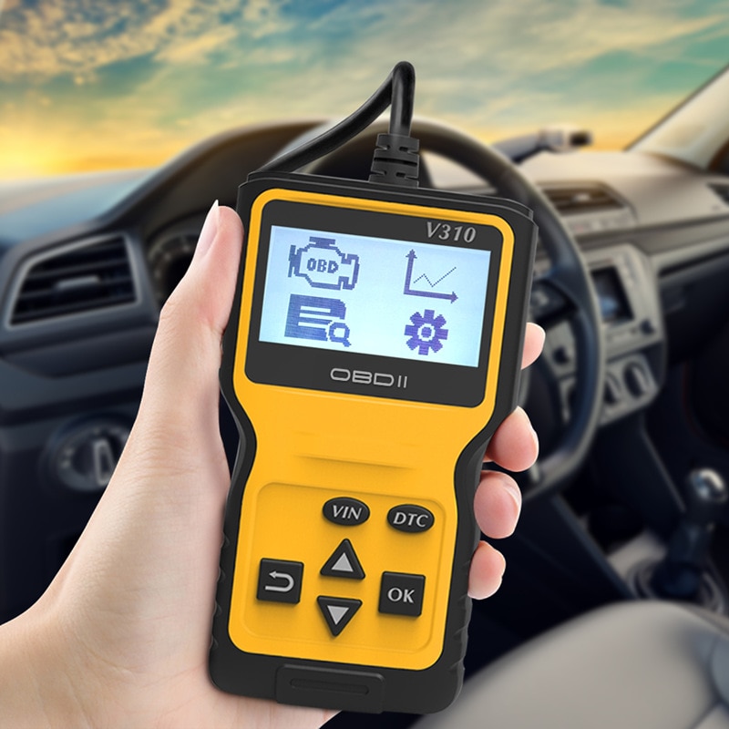 Instrument pentru diagnostic auto V310, OBD2/EOBD, Galben/Negru - eMAG.ro