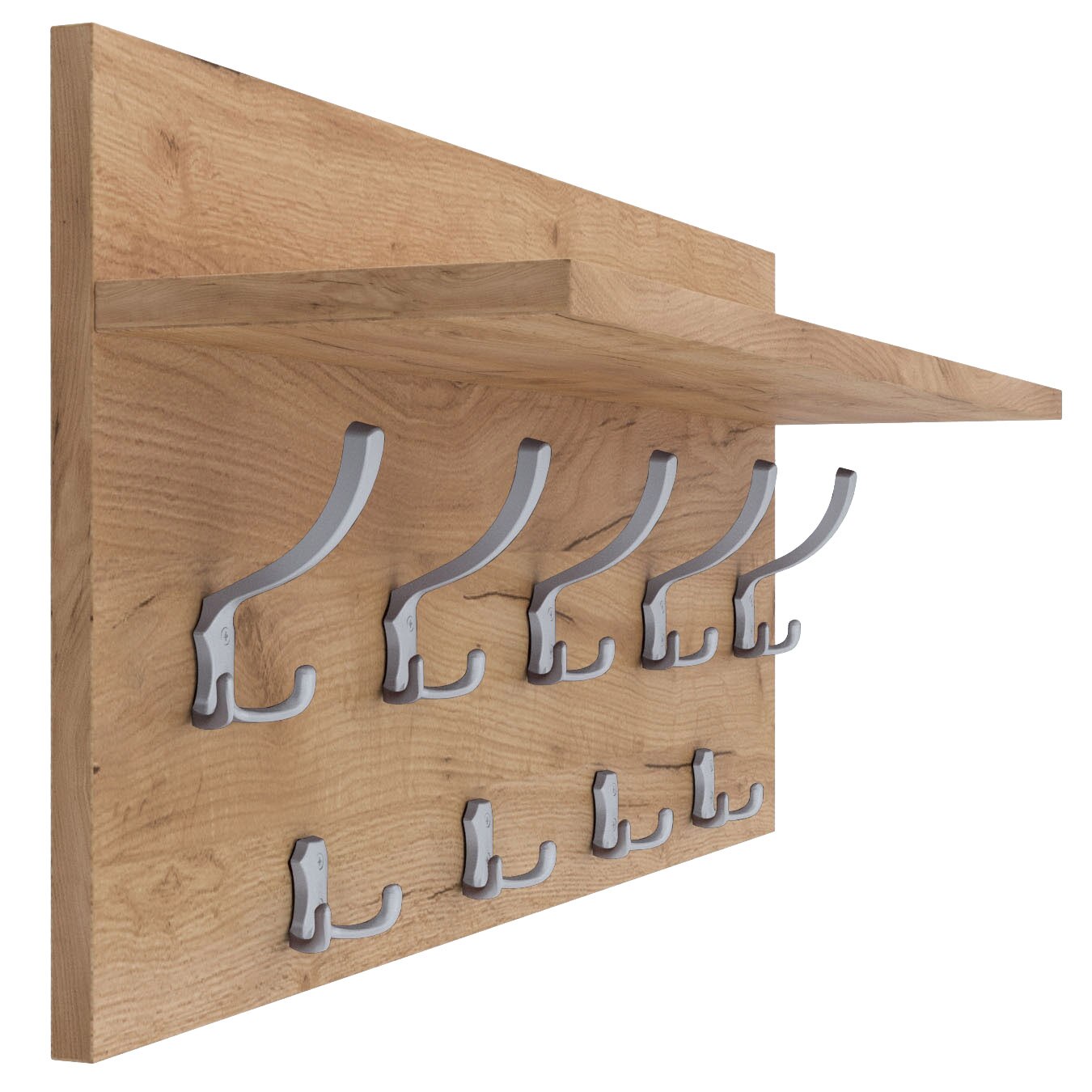 Cuier Verti, MDF, 40x80 cm, Aluminiu/Auriu - eMAG.ro