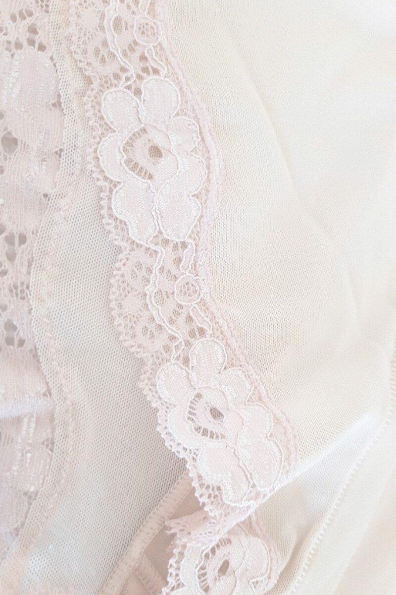 Corset modelator Violetta cu tul pe picior, XL, Alb - eMAG.ro