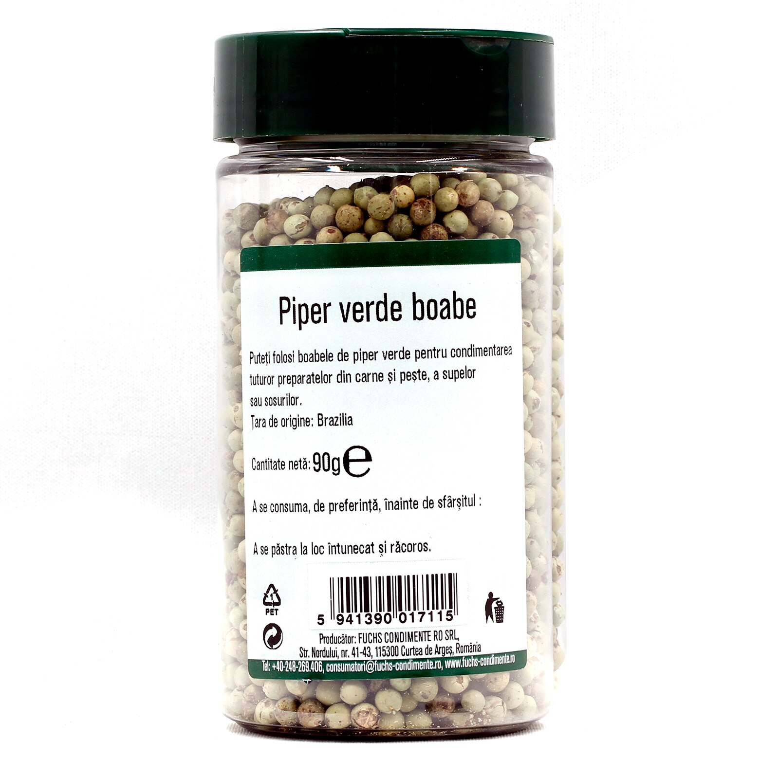 Piper verde boabe, 90 g, borcan - eMAG.ro