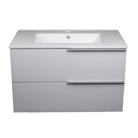 OEM, Függesztett fürdőszobabútor, 2 fiók és fehér 70 cm mosdó ...