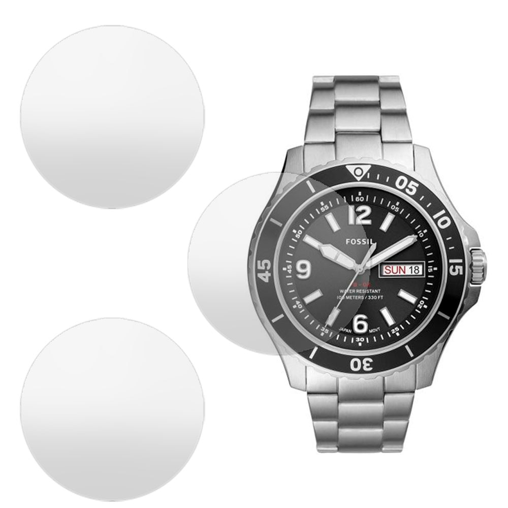 Set 3 folii mate SILKASE pentru Fossil FS5687, silicon, regenerabil ...