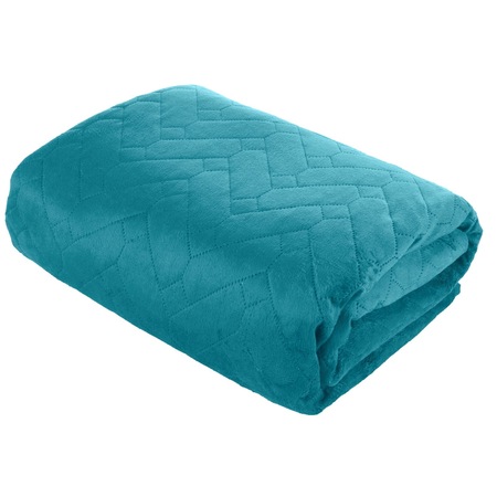 Cuvertura de Pat, Patura pled, Eurofirany, 70x160, LUIZ Turcoaz inchis ...
