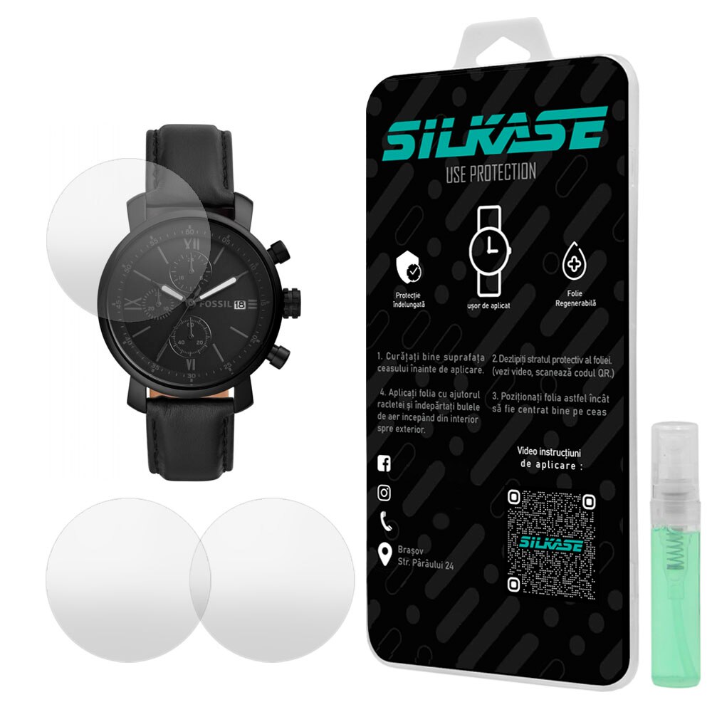 Комплект от 3 матови фолиа SILKASE за Fossil BQ1703, силикон ...