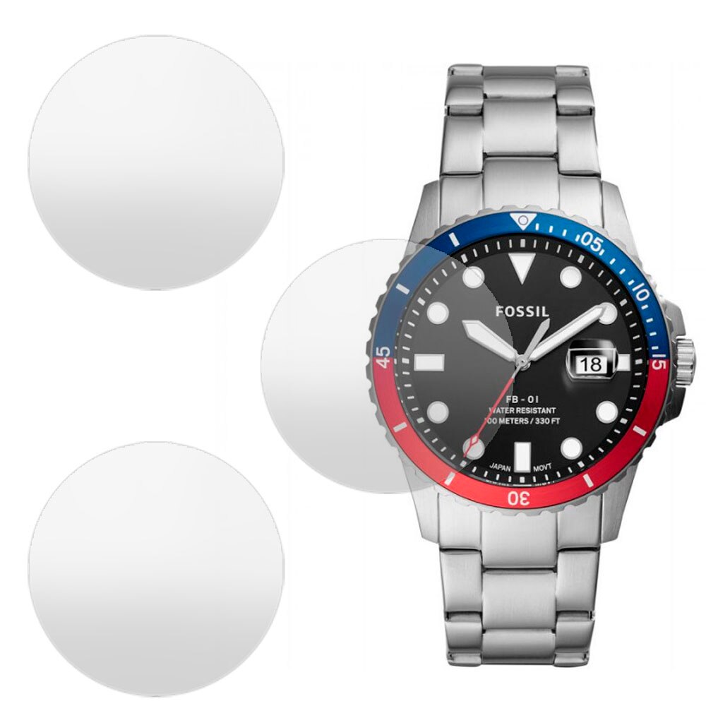 Set 3 folii mate SILKASE pentru Fossil FS5657, silicon, regenerabil ...