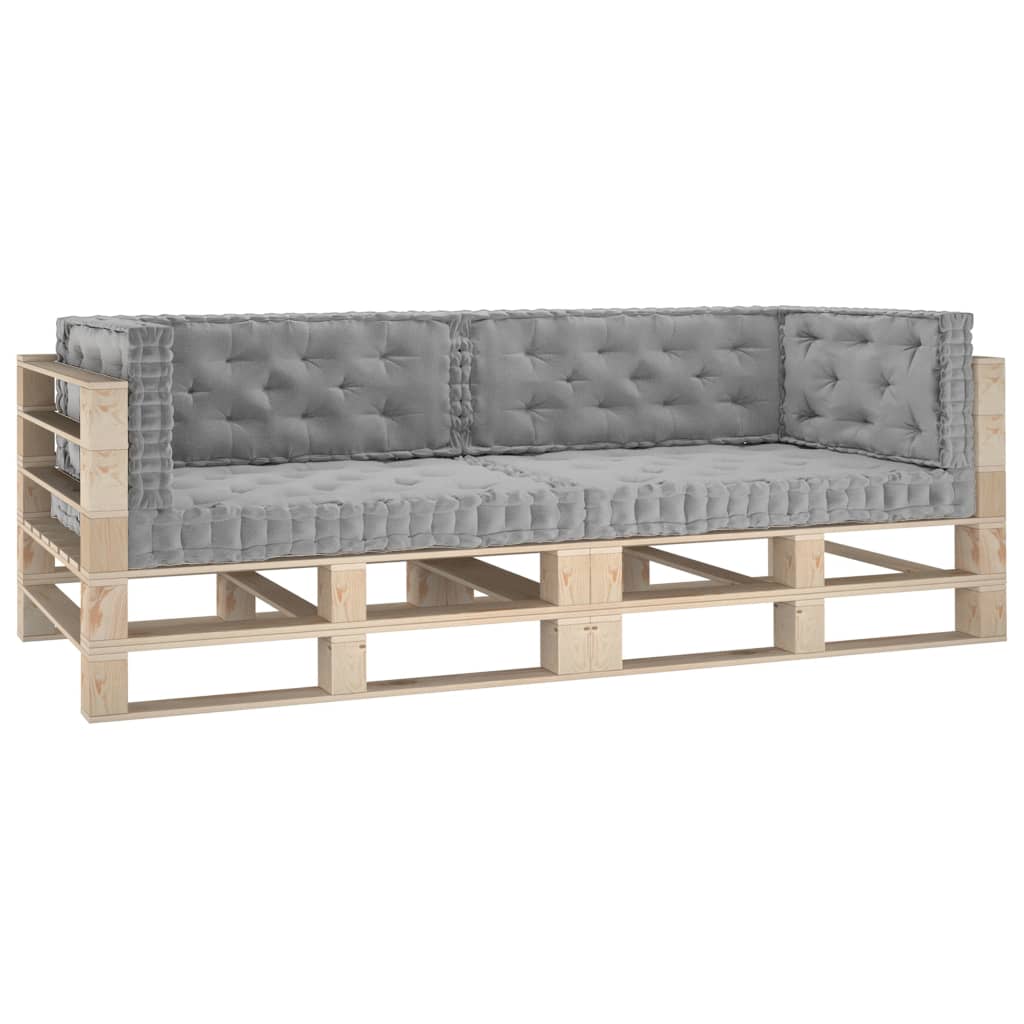 Set perne de podea pentru paleti, 6 buc, gri, bumbac 3068601 - eMAG.ro