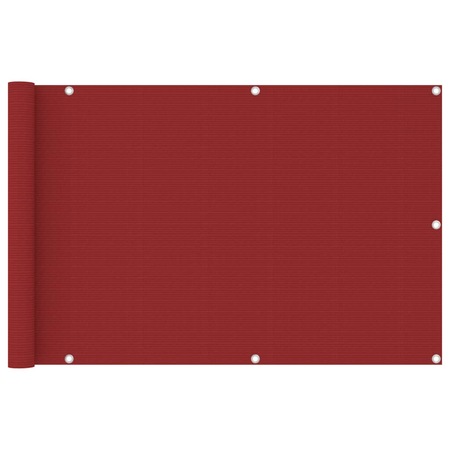 Paravan de balcon, rosu, 90 x 400 cm, HDPE, Rezistenta UV si apa 311009 ...